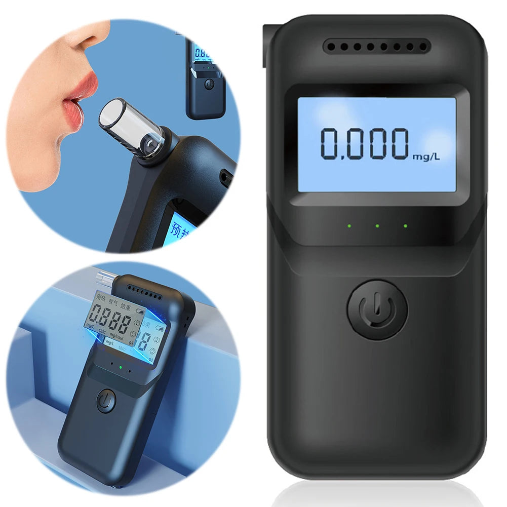 MOJOYCE Digital Alcohol Breath Tester With LCD Display And Mouthpieces ...